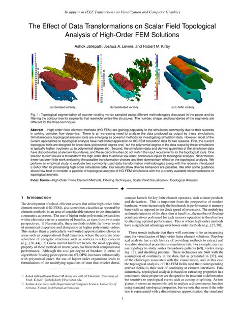 pdf the effect of data transformations on scalar field topological