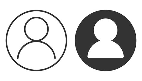 Set Tombol Ikon Login Profil Pengguna Atau Autentikasi Akses Orang