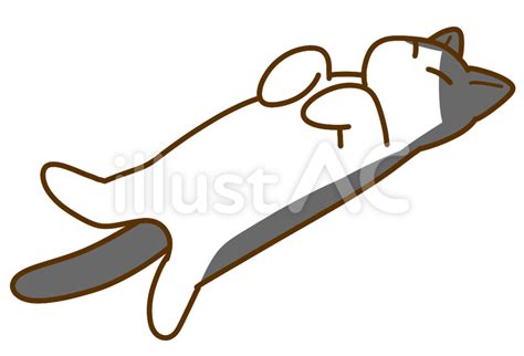 寝るぶち猫イラスト No 22956485／無料イラストなら「イラストac」