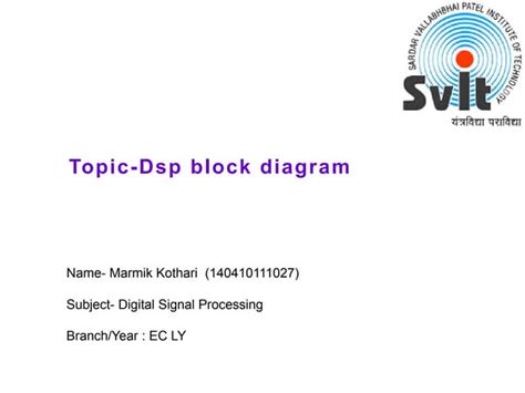 Digital Signal Processing Pptx