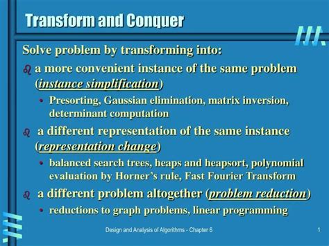 Ppt Transform And Conquer Powerpoint Presentation Free Download Id