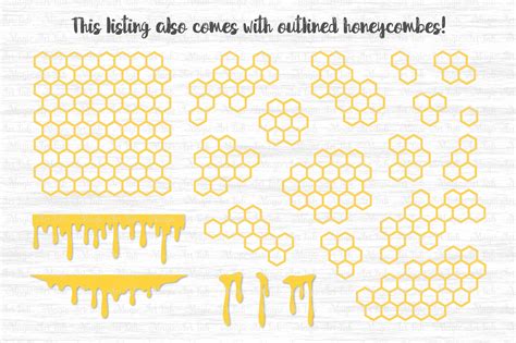 Honeycomb Svg Honey Drip Svg Honey Svg Beehive Svg Patterns By