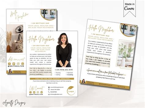 Hello Neighbor Letter Realtor Farming Flyer Thinking Of Selling Real