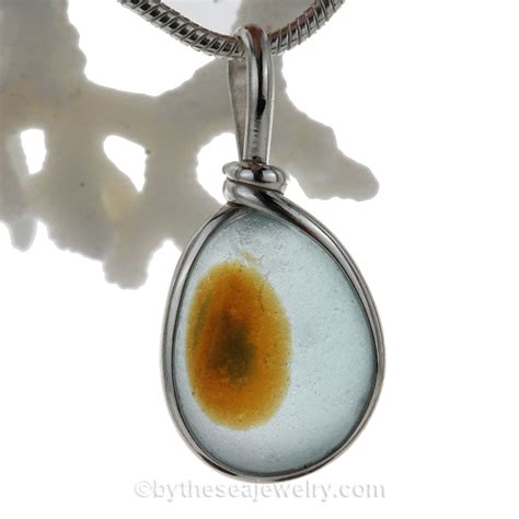 Ultra Rare Blueand Purple Multi English Sea Glass In Sterling Wire Bezel