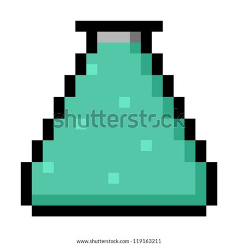 Erlenmeyer Flask Pixel Art Science Chemistry Stock Illustration 119163211