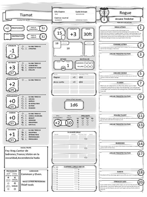 Character Sheet Tiamat Download Free Pdf Fantasy Games D20 System