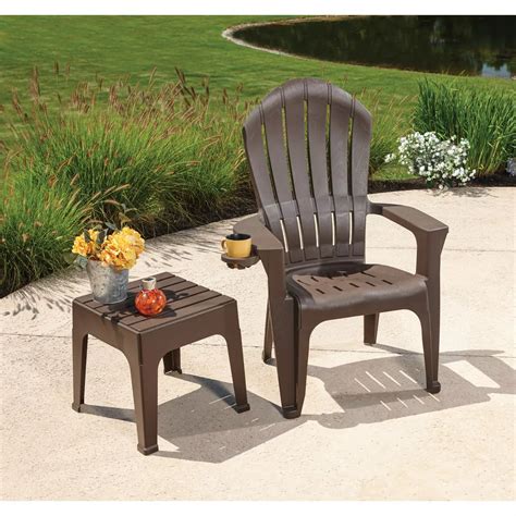 Adams Big Easy Earth Brown 189 In Square Resin Stackable Side Table Do It Best