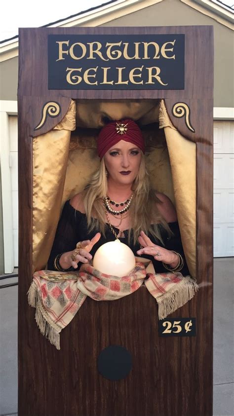Homemade Fortune Teller Adult Costume Carnival Machine Style Circus