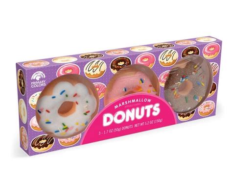 Primary Colors Marshmallow Donuts 3 Packs 4 Box Primary Colors Marshmallow Donuts 3 Packs 4 Box