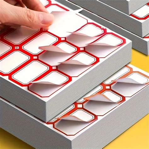480pcs 스티커 20 장 접착 라벨 필기 빈 자체 접착 스티커 가격 분류 스티커 사무실 마커 이름 작은 라벨 스티커 높은