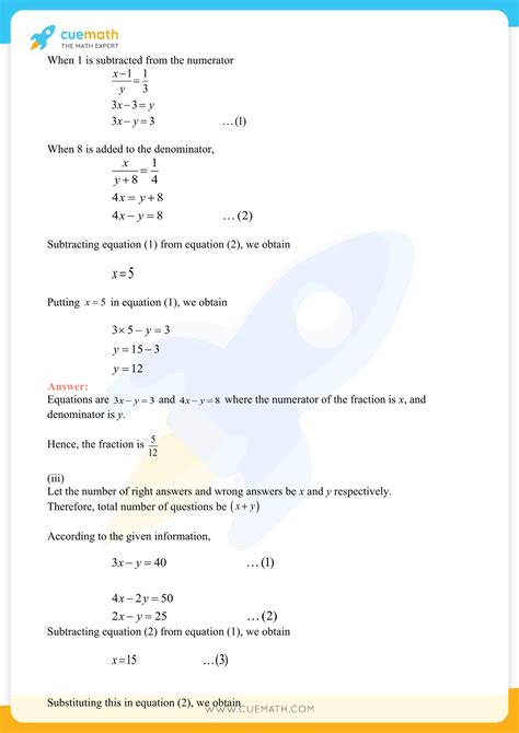 Ncert Solutions For Class 10 Maths Chapter 3 Exercise 35 Pair Of