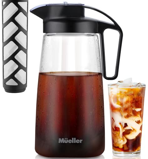 Mueller Cold Brew Coffee Maker 2 Quart Heavy Duty Tritan Pitcher Iced Coffee