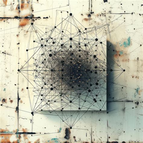 Premium Photo Digital Abstract Art Connectivity Between Network Molecular Codes Connected To