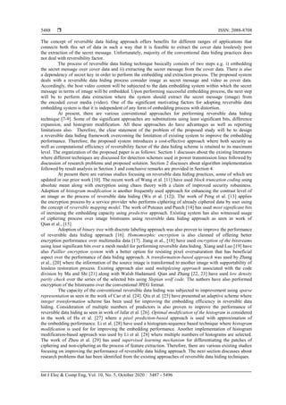 Framework For Reversible Data Hiding Using Cost Effective Encoding
