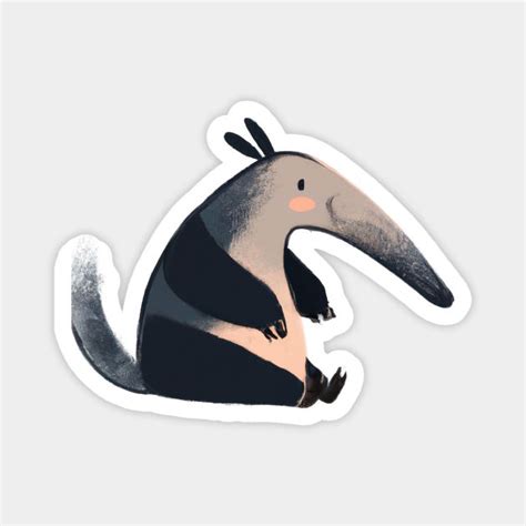 Cute Anteater Drawing Magnet Anteater Digital Art Illustration Cute