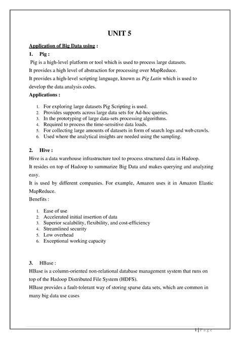 Notes UNIT 5 Bigdata Big Data AKTU Studocu