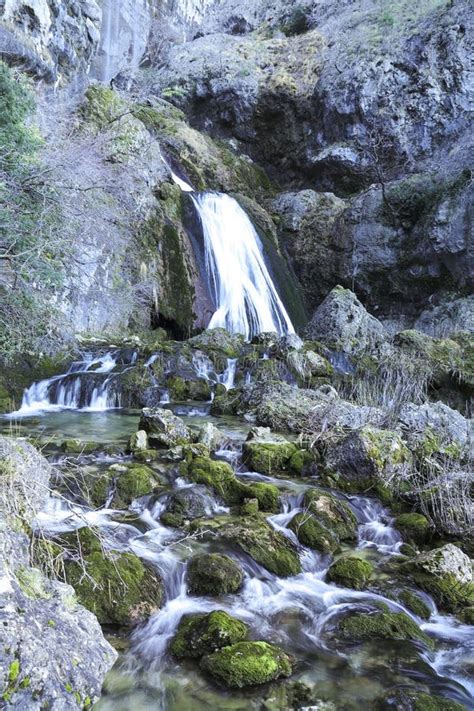 Waterfall In Nacimiento Del Rio Mundo In Spain Stock Photo Image Of
