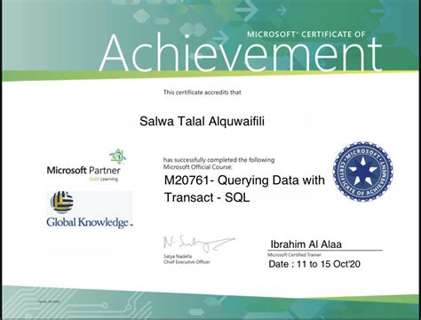 Salwa Alquwaifili On Linkedin Training Globalknowledge Databases