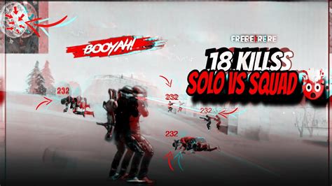 Solo Vs Sqoud Gameplay😲18kills Youtube