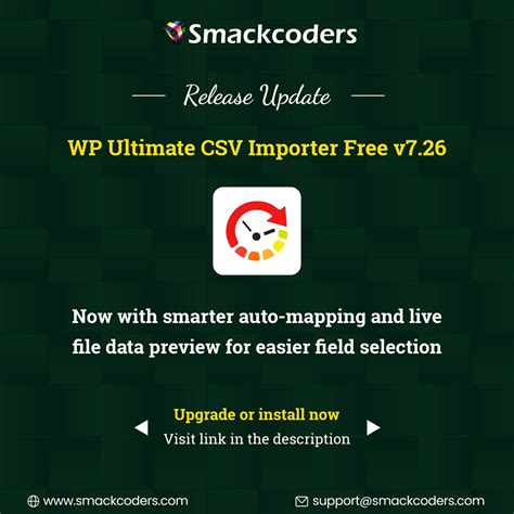 Smackcoders Wp Ultimate Csv Importer Free V7 26 Is Here 🎉 Heres Whats New Smart Auto
