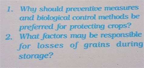 Why Should Preventive Measures And Biological Control Methods Be Preferre
