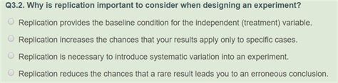 Solved Q32 Why Is Replication Important To Consider W