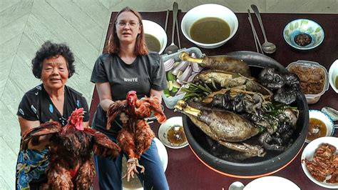 러시아 시베리아 출신 아내가 시어머니와 장닭을 잡는 비법 Youtube