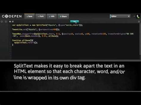 SplitText Is An Easy HTML5 Text Animation Plugin And Uses JavaScript