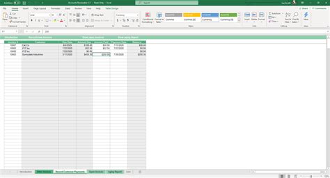 Accounts Receivable Excel Template Simple Sheets