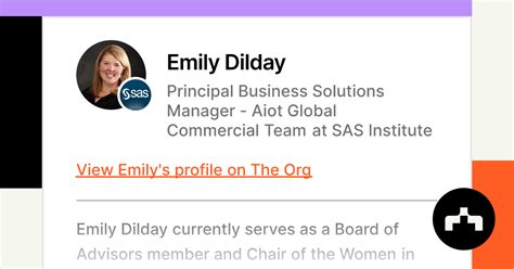 Emily Dilday Principal Business Solutions Manager Aiot Global Commercial Team At Sas