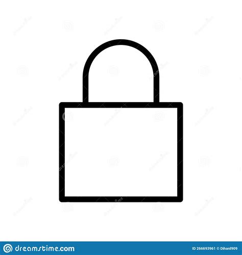Code Lock Line Icon Isolated On White Background Black Flat Thin Icon On Modern Outline Style