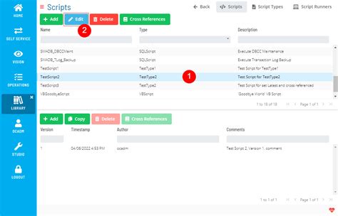 Managing Scripts Help