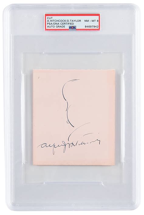 Alfred Hitchcock Signed Sketch Psa Nm Mt 8 Rr Auction
