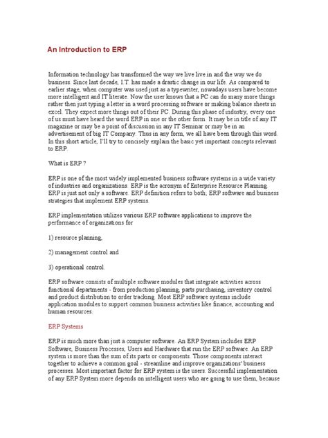 what is erp pdf enterprise resource planning databases