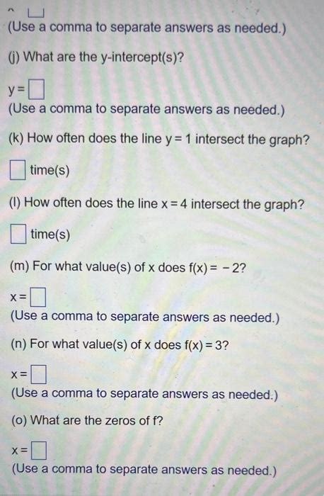 Solved Use The Given Graph Of The Function F To Answer Parts