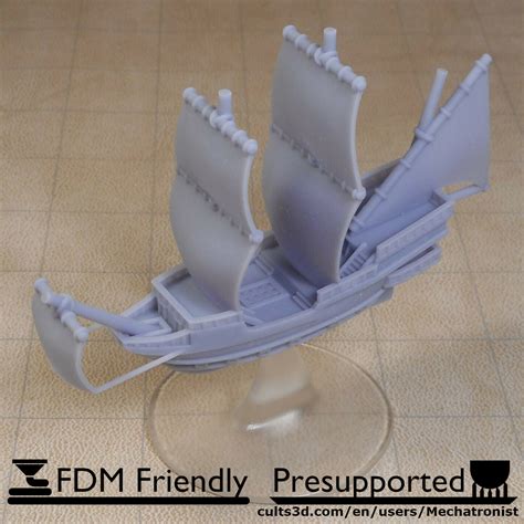 Free Stl File Galleon Ship Model Compatible With Dnd Spelljammer 🚢・3d