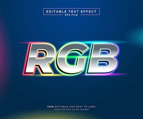 Premium Vector Rgb Neon Text Effect With Graphic Style And Editable