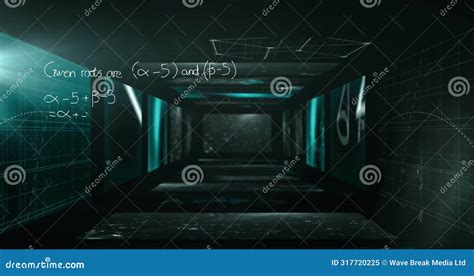 Image Mathematical Equations Computer Language Over Medical Interfaces On Black Background