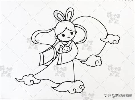 嫦娥简笔画简单又漂亮 嫦娥简笔画简单又漂亮可爱 画趣文库（我爱生活）