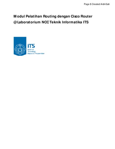Pdf Modul Pelatihan Cisco Routing