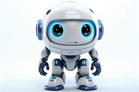 Premium Photo 3d Rendering Humanoid Robot With Headphones On Dark