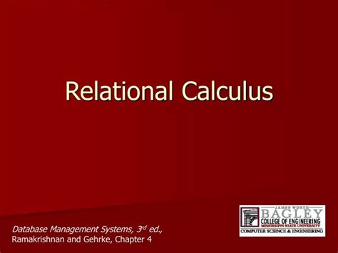 Ppt Relational Calculus Powerpoint Presentation Free Download Id