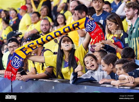 Ecuador Fans Show Their Support During The Match Between Australian