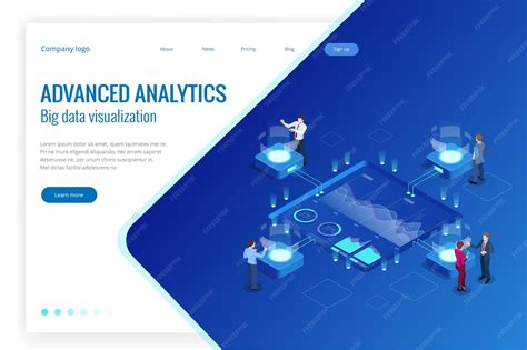 Premium Vector Isometric Big Data Network Visualization Advanced