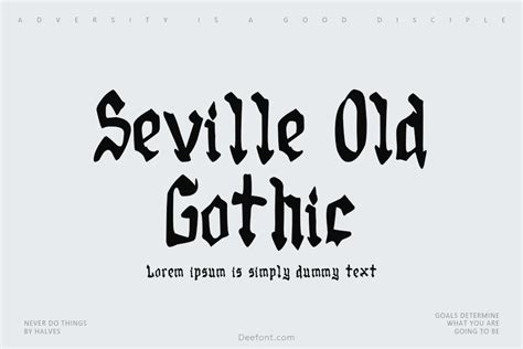 Seville Old Gothic Font Free Download And Preview Deefont