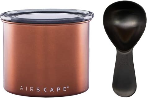 Airscape Stainless Steel Coffee Canister And Scoop Bundle