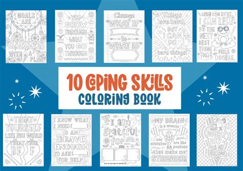Color By Coping Skills Printable Sheets Free Coloring Sheet
