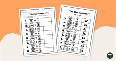 Two Digit Expanded Form Race Themed Worksheet Teach Starter 60 Off