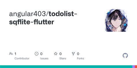 Github Angular403todolist Sqflite Flutter