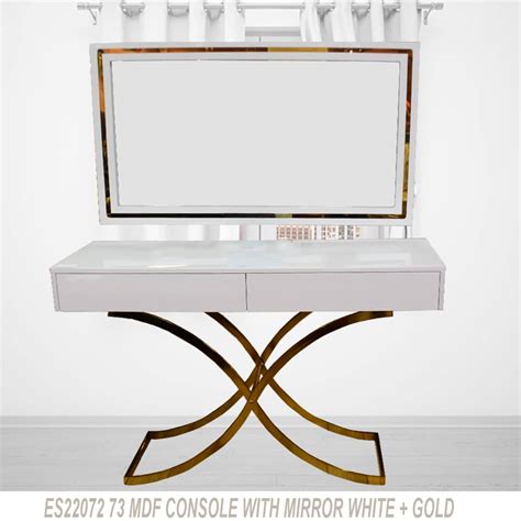 Console Blanc Or Es22072 73mdf à Très Bon Prix Chez Société Ice